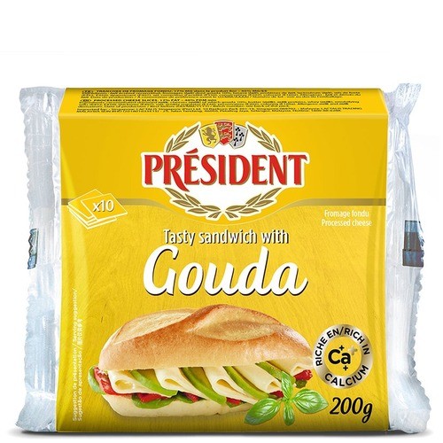 President Gouda Sliced Cheese 200 g 12 Slices | SmartMarketHub
