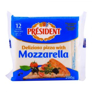 President Mozzarella Sliced Cheese 200 g 12 Slices | SmartMarketHub