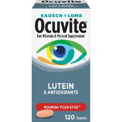 Ocuvite With Lutein Eye Vitamin & Mineral Supplement 120 Tablets ...